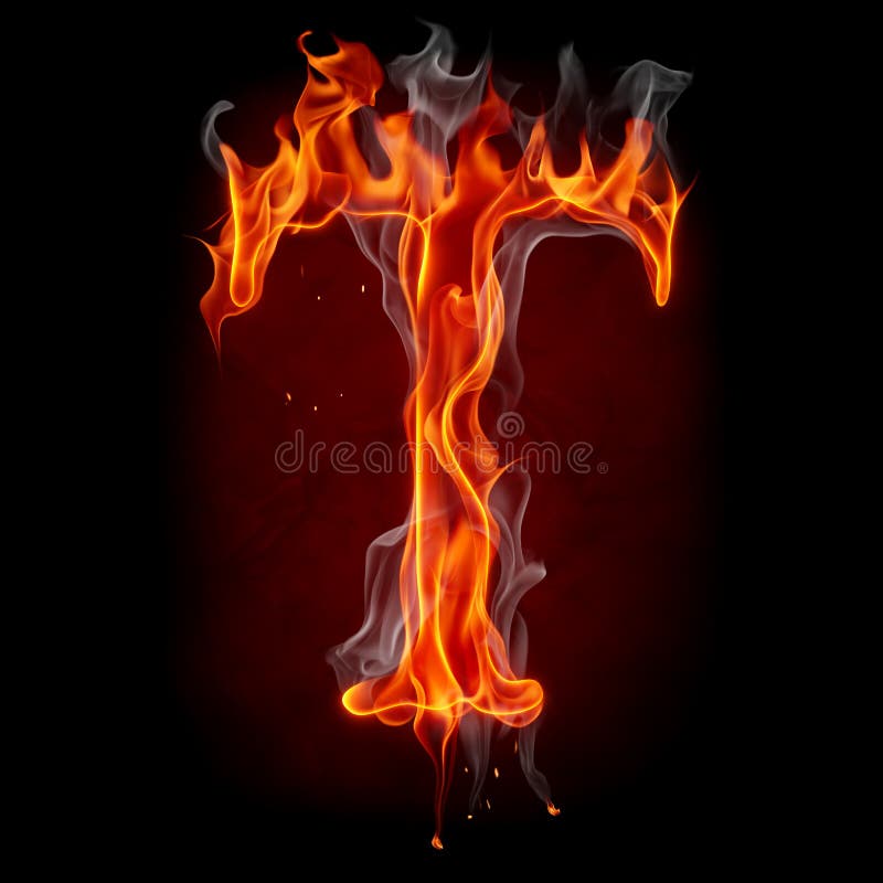 Fire letter a stock illustration. Illustration of smoke - 7197591