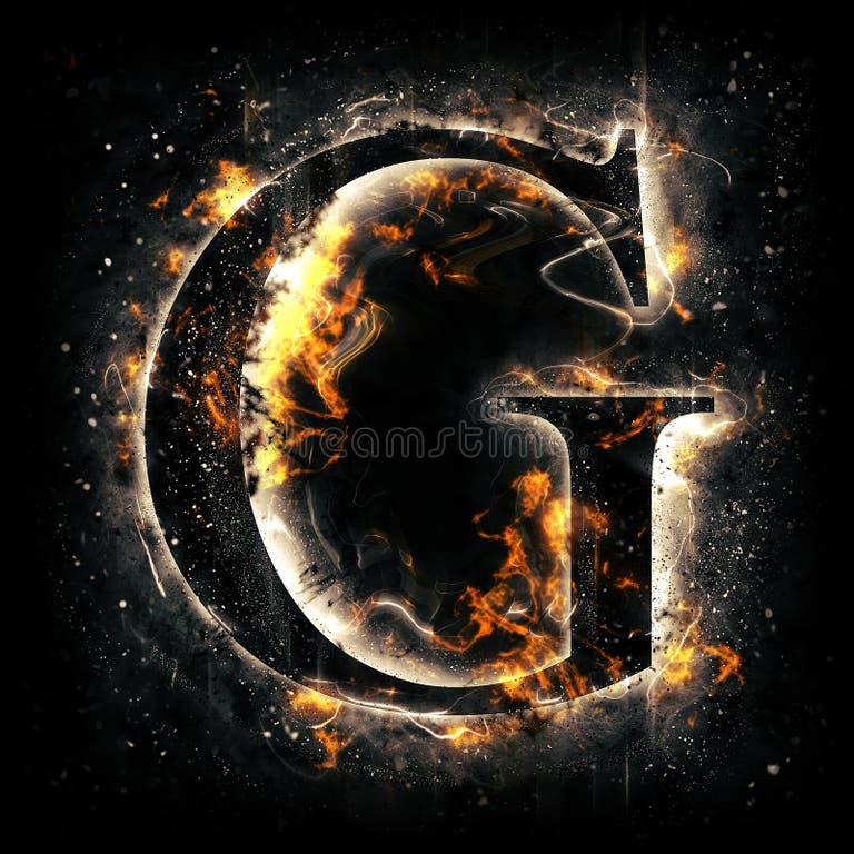 Fire letter G stock illustration. Illustration of flammable - 50681783