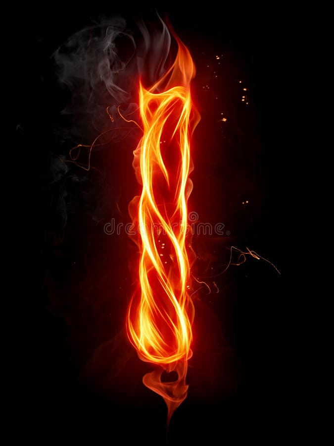Fire letter I stock illustration. Illustration of blaze - 7197662