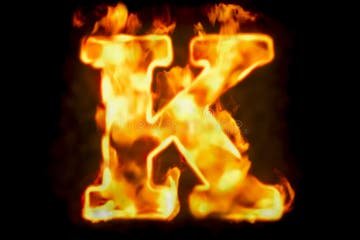 Fire Letter K Burning Flame Light Stock Illustrations – 15 Fire Letter ...