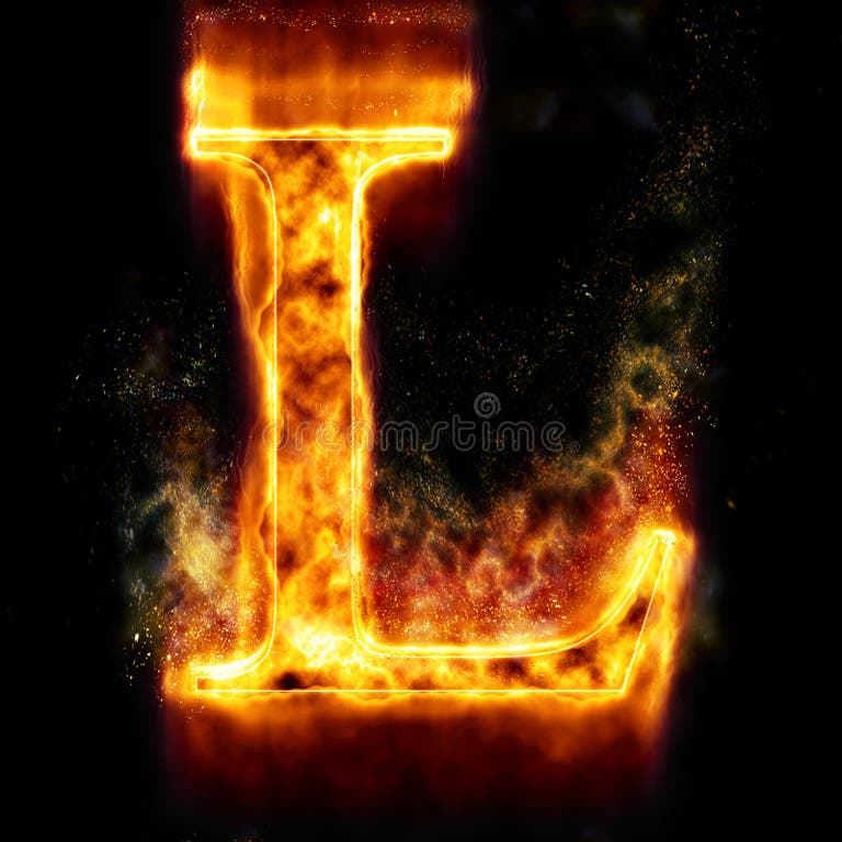 Fire Letter L Burning Flame Light Stock Illustrations – 19 Fire Letter ...