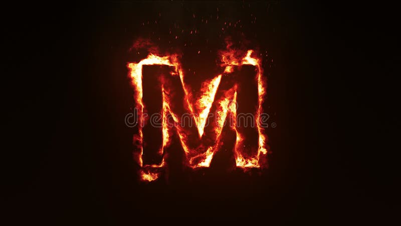 Fire Letter M. Burning Letter M Stock Footage - Video of fiery, bright ...