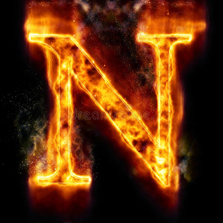 Fire Letter N Burning Flame Light Stock Illustrations – 27 Fire Letter ...