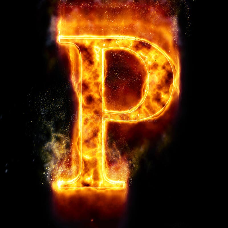 Fire letter P stock illustration. Illustration of flame - 7197691