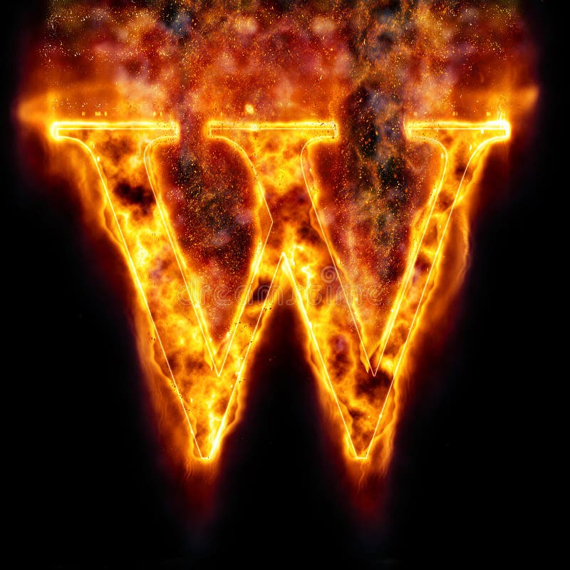 Fire Letter W Stock Illustrations – 328 Fire Letter W Stock ...