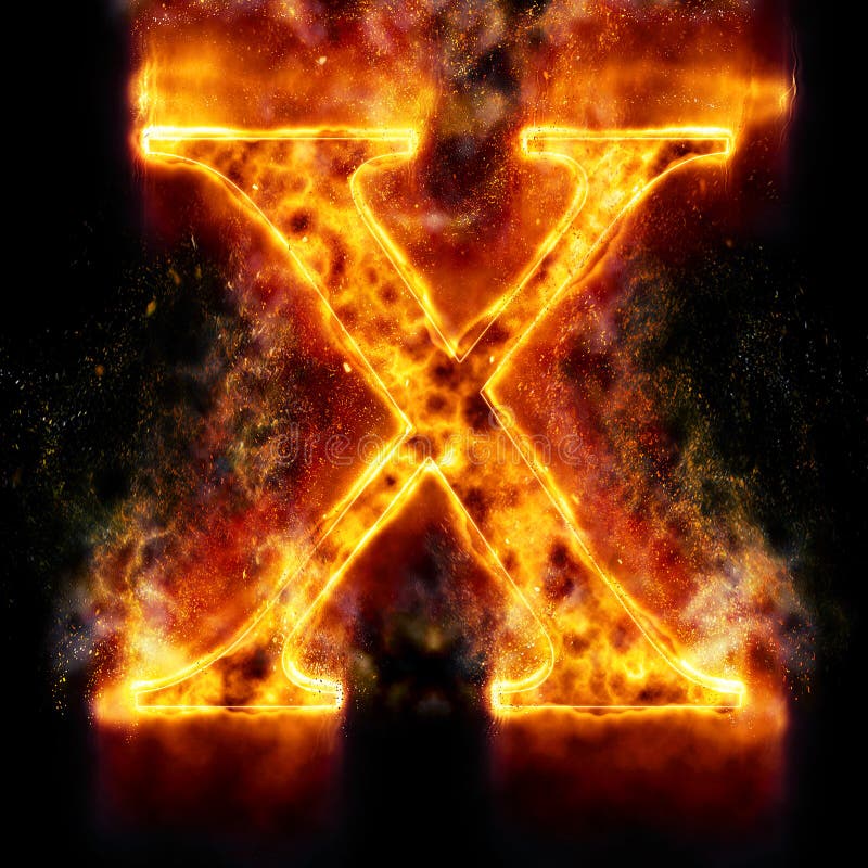 Fiery Font Letter X Stock Illustrations – 45 Fiery Font Letter X Stock ...