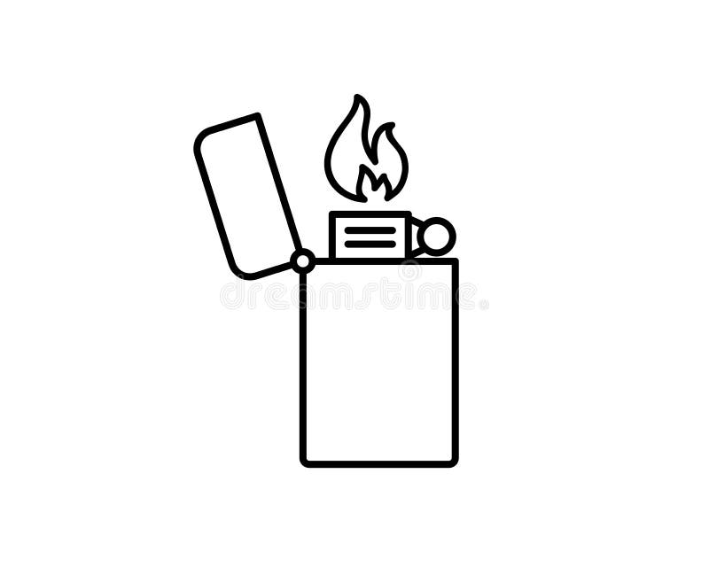 Fire Lighter Outline Icon. Linear Style Sign for Mobile Concept and Web ...
