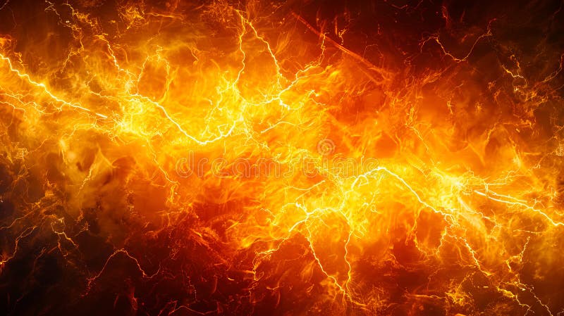 A Fire and Lightning Background Stock Image - Image of fireworks ...