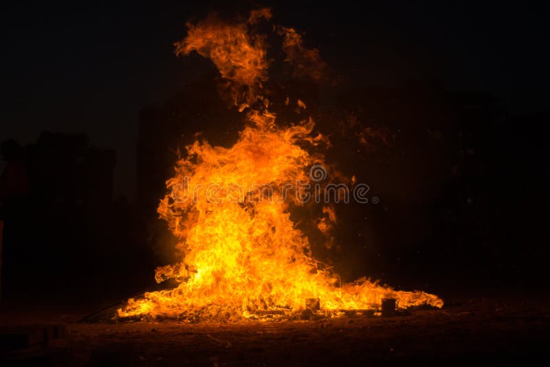 Fire Flames on a Black Background. Blaze Fire Flame Texture Background ...