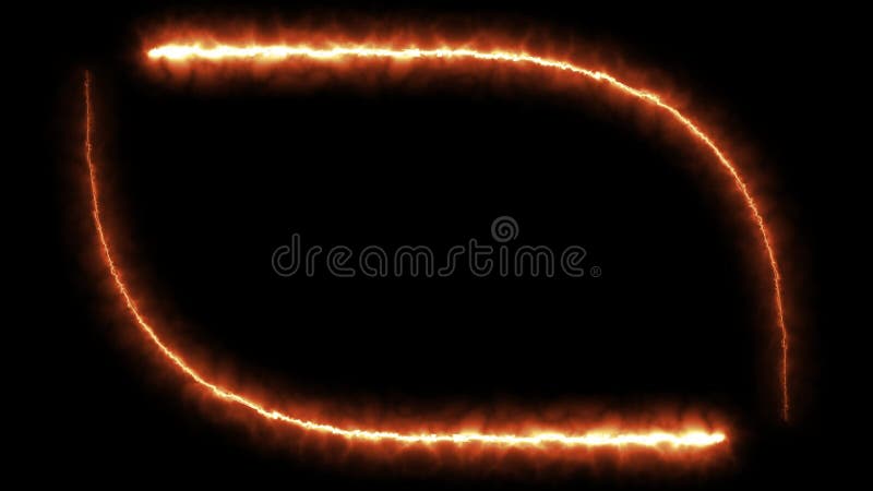 Fire Lines Appear and Disappear on a Transparent Background. Animate a ...