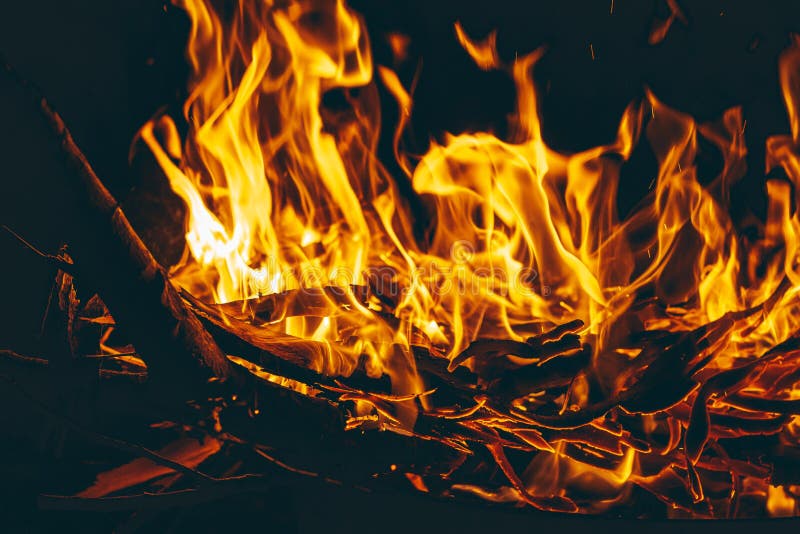 Fire lit from a brazier stock photo. Image of yellow - 257627218