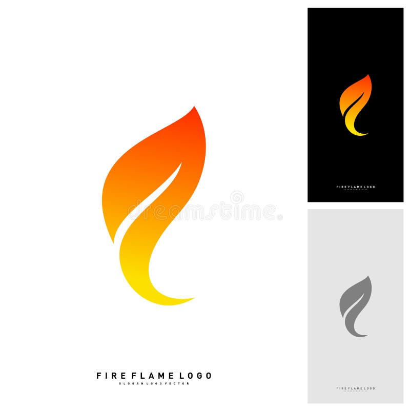 Fire Logo Concept Vector. Fire Leaf Logo Template Vector Stock ...