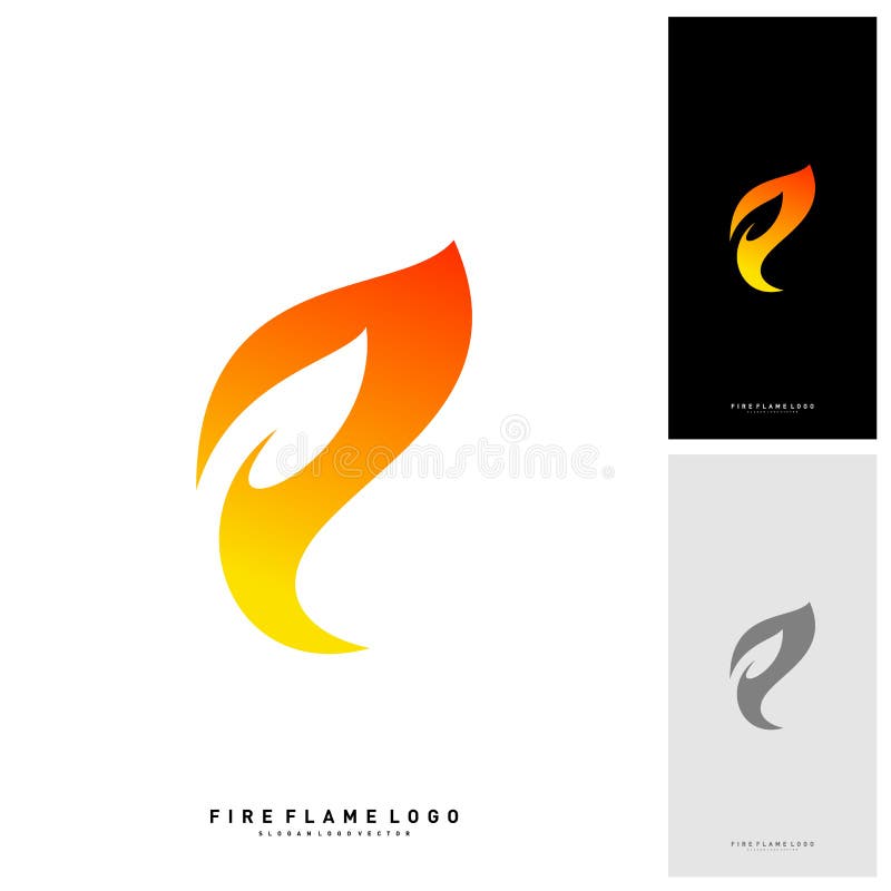 Fire Logo Concept Vector. Fire Leaf Logo Template Vector Stock Vector ...
