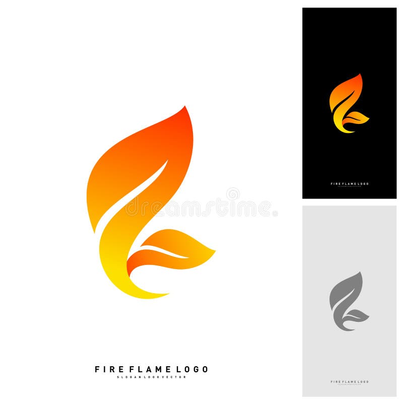 Fire Logo Concept Vector. Fire Leaf Logo Template Vector Stock Vector ...