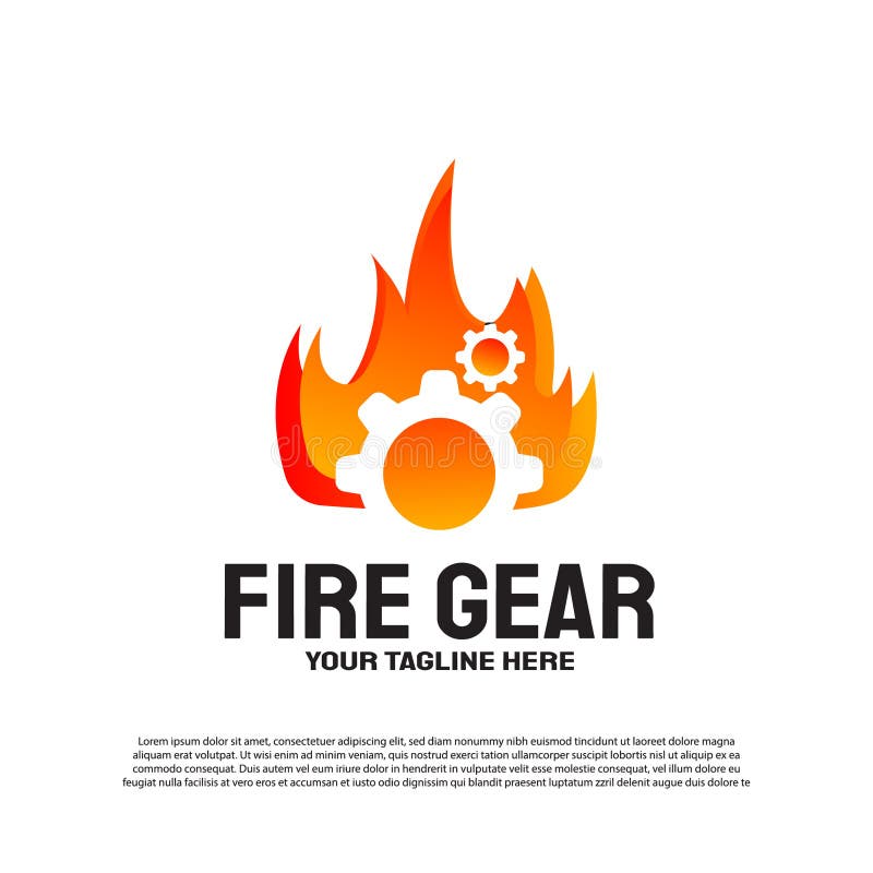 Fire Gears stock illustration. Illustration of pattern - 386863
