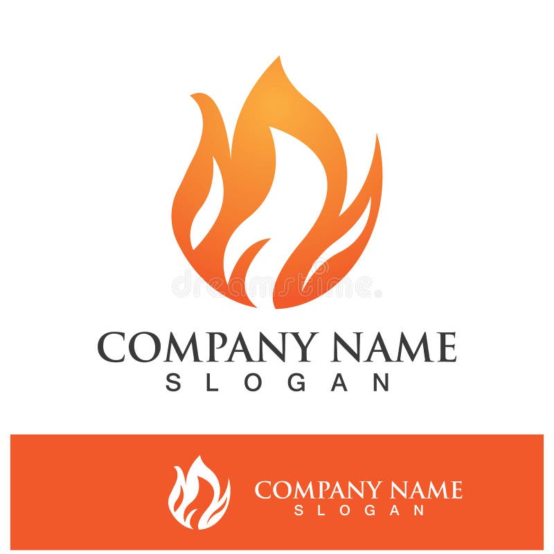 Fire Logo Design Illustration and Fire Symbol Stock Vector ...