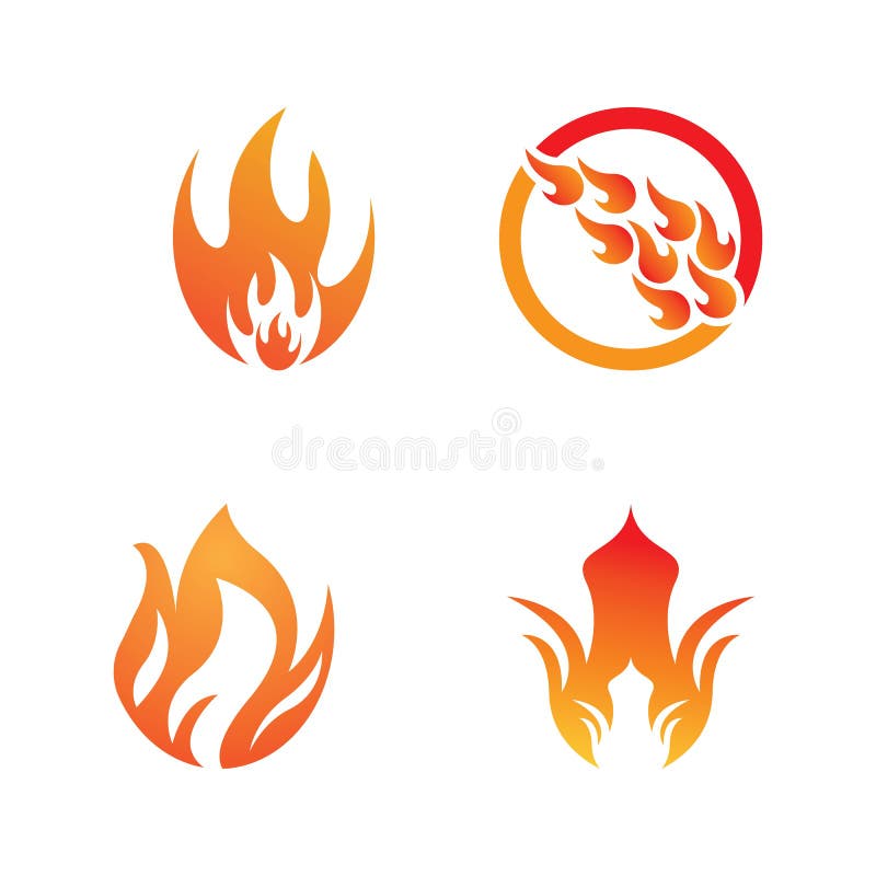 Fire Logo Design Illustration and Fire Symbol Stock Vector ...