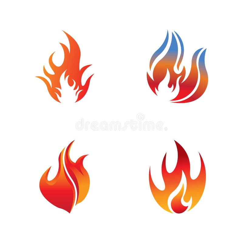 Fire Logo Design Illustration and Fire Symbol Stock Vector ...