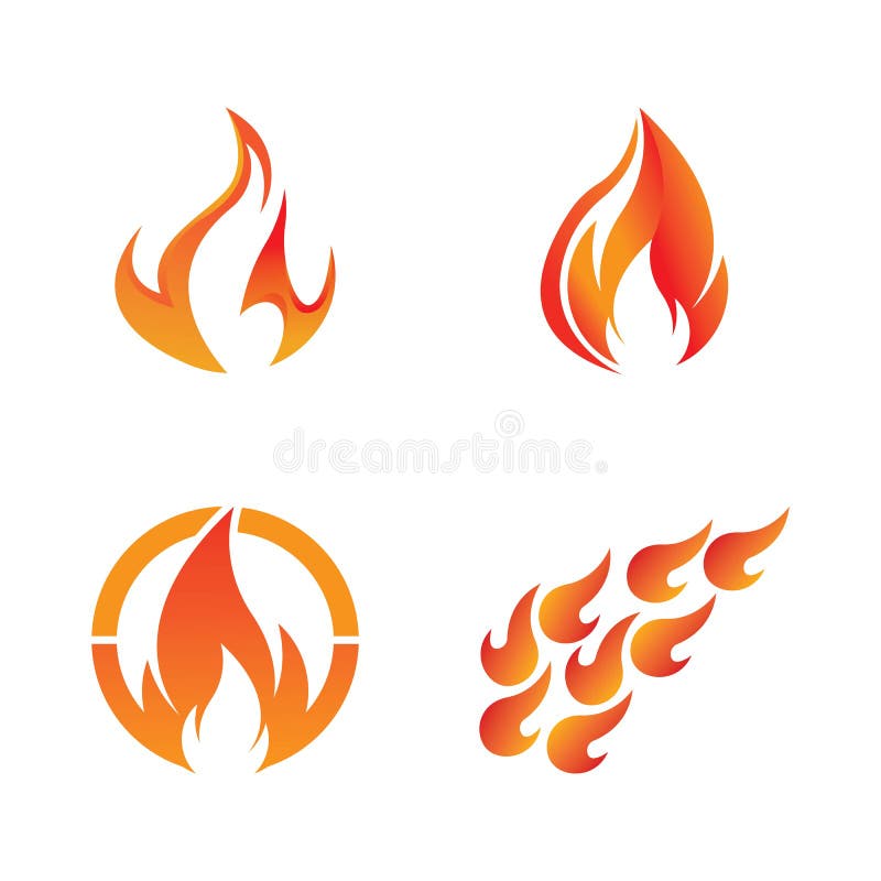 Fire Logo Design Illustration and Fire Symbol Stock Vector ...
