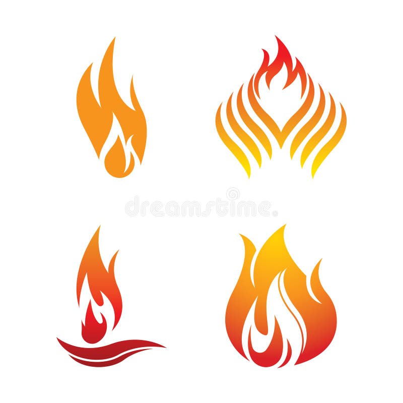 Fire Logo Design Illustration and Fire Symbol Stock Vector ...