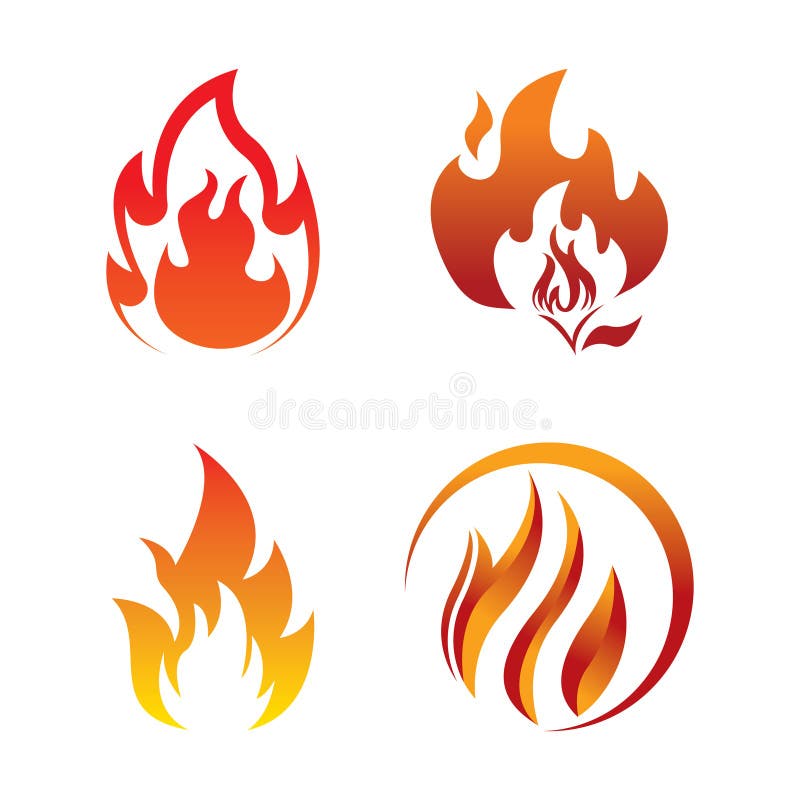 Fire Logo Design Illustration and Fire Symbol Stock Vector ...