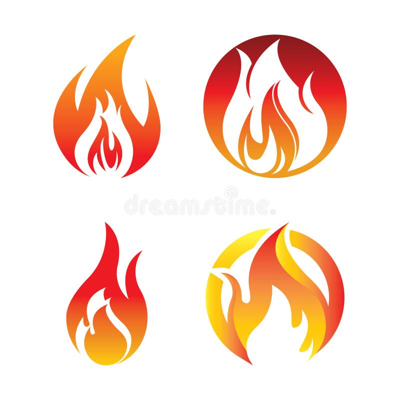 Fire Logo Design Illustration and Fire Symbol Stock Vector ...