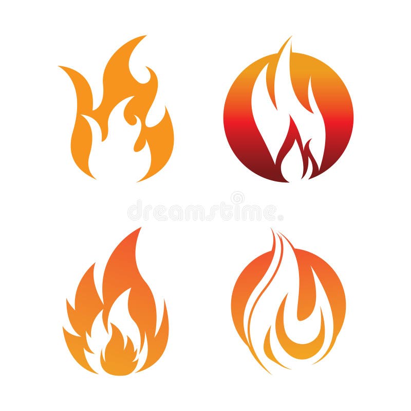 Fire Logo Design Illustration and Fire Symbol Stock Vector ...