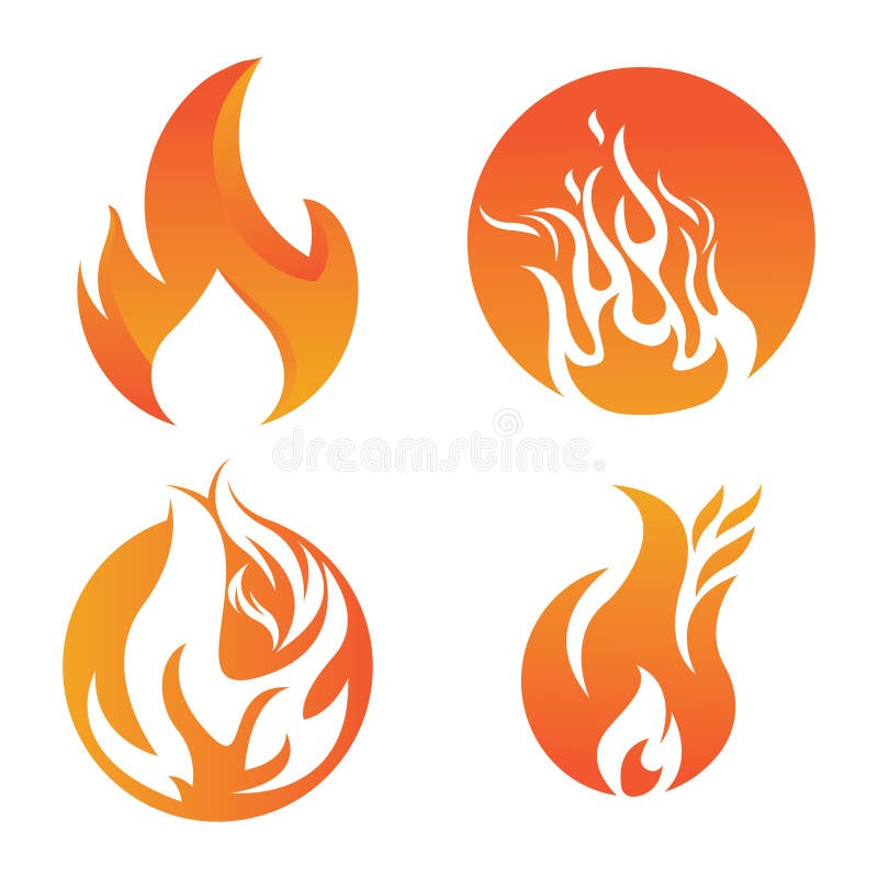 Fire Logo Design Illustration and Fire Symbol Stock Vector ...