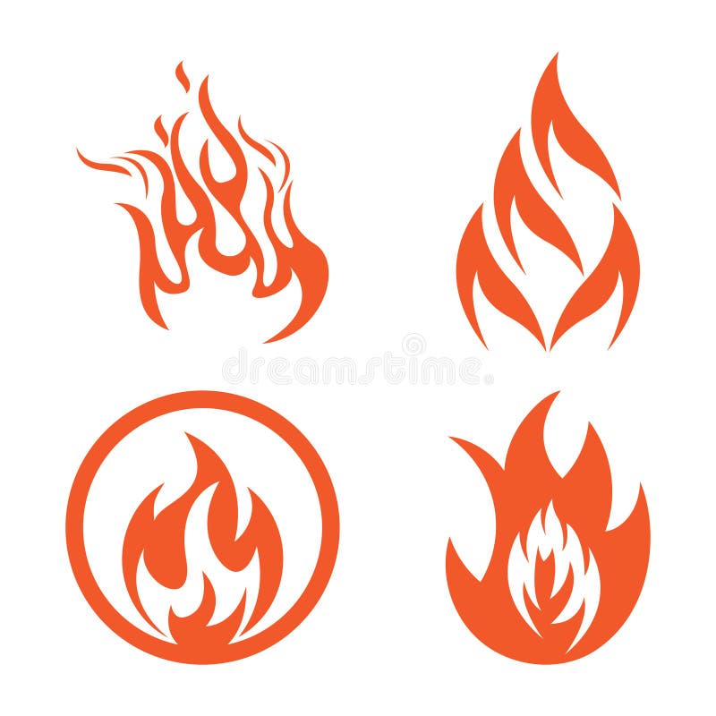 Fire Logo Design Illustration and Fire Symbol Stock Vector ...