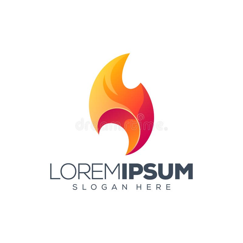 Fire Logo Design Vector Illustration Stock Vector - Illustration of ...