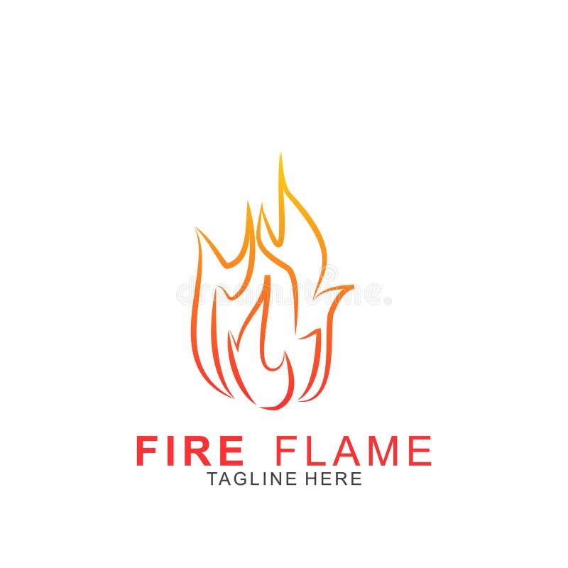 Fire Logo with Modern Concept Stock Illustration - Illustration of ...