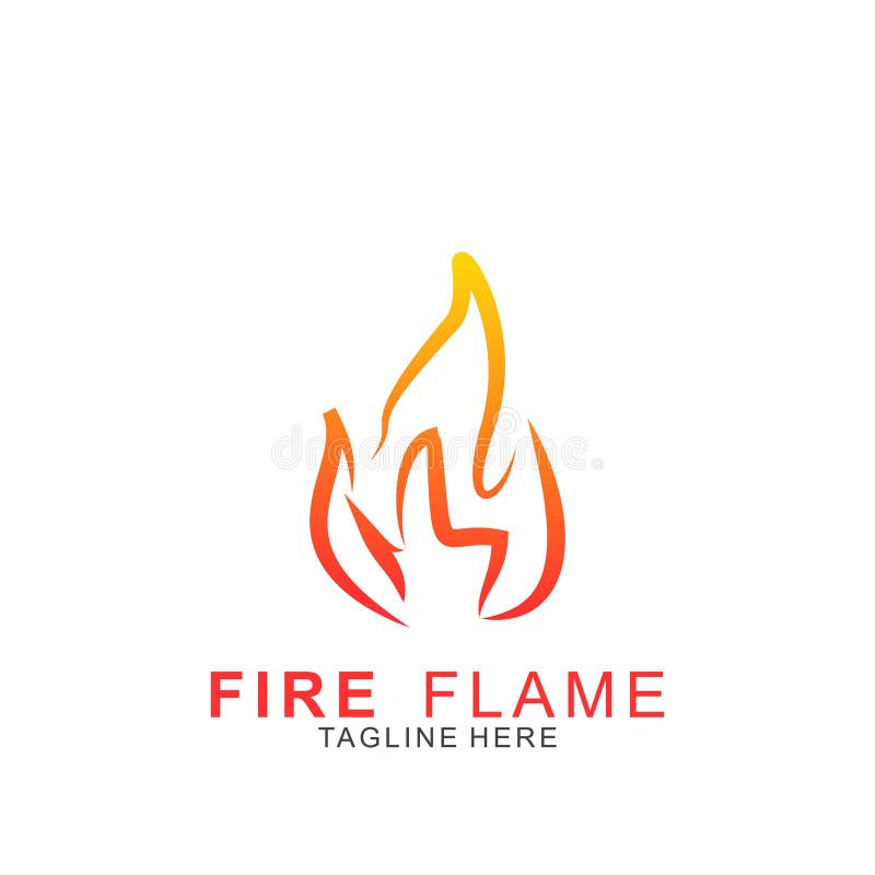 Fire Logo with Modern Concept Stock Illustration - Illustration of ...