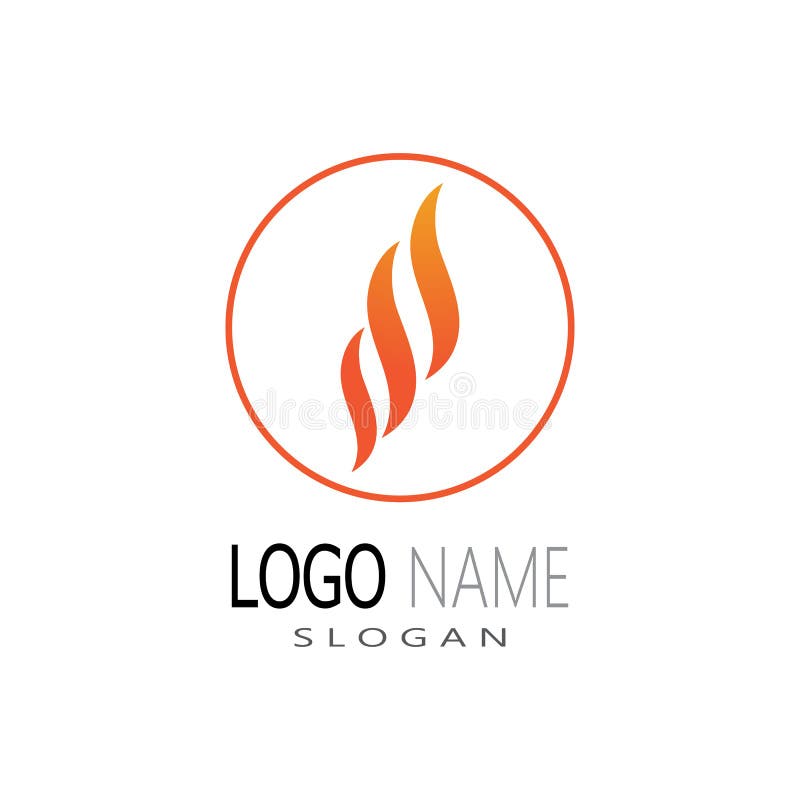 Fire Logo Modern Simple Gradient. Flame Logo Clean Simple Stock Vector ...