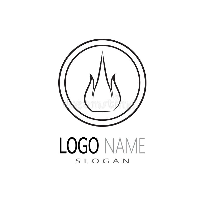 Fire Logo Modern Simple Gradient. Flame Logo Clean Simple Stock Vector ...