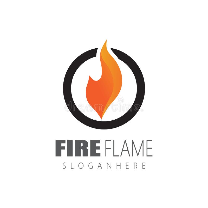 Fire Logo Modern Simple Gradient. Flame Logo Clean Simple Stock Vector ...