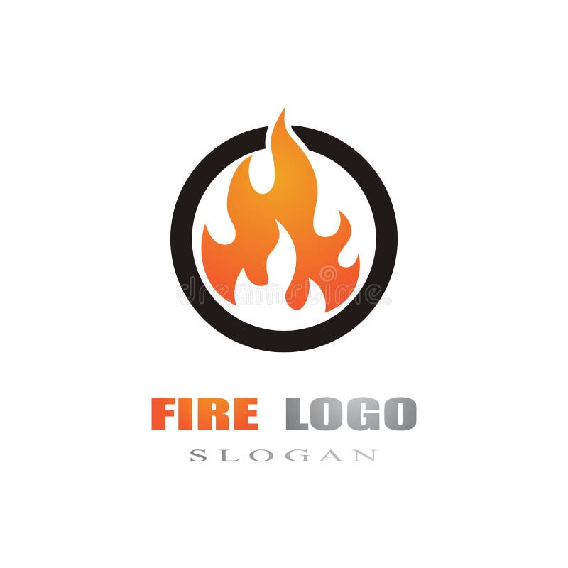 Fire Logo Modern Simple Gradient. Flame Logo Clean Simple Stock Vector ...