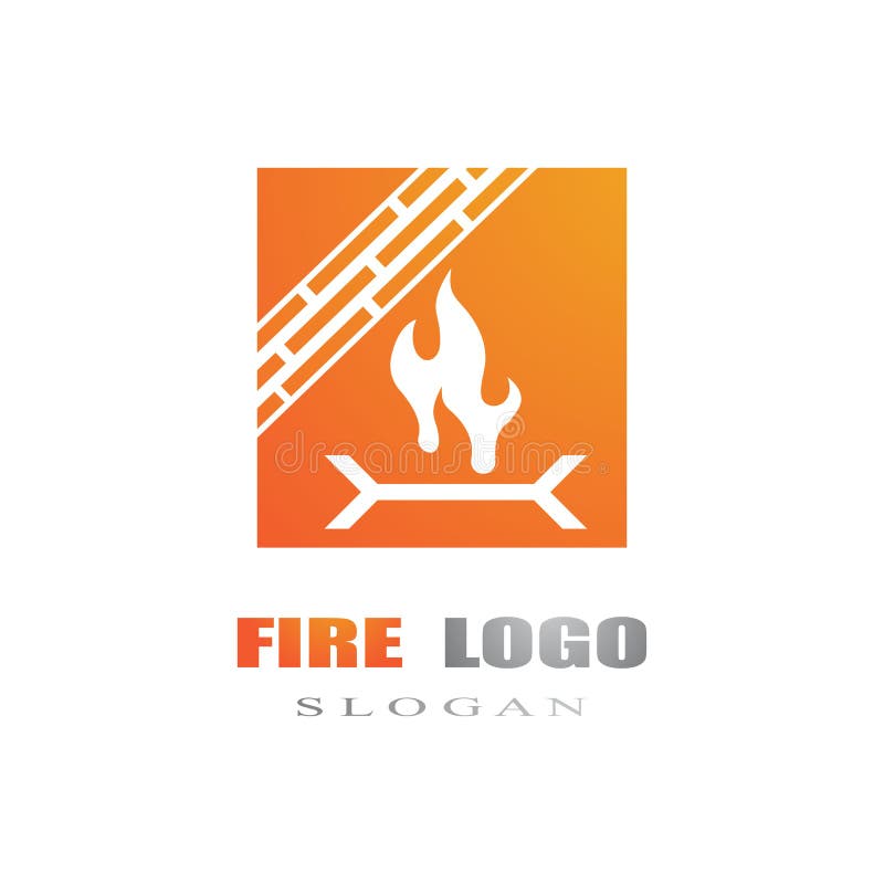 Fire Logo Modern Simple Gradient. Flame Logo Clean Simple Stock Vector ...