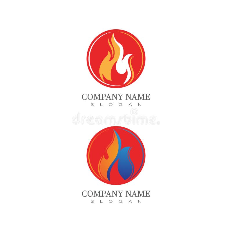Fire Logo Modern Simple Gradient. Flame Logo Clean Simple Stock Vector ...