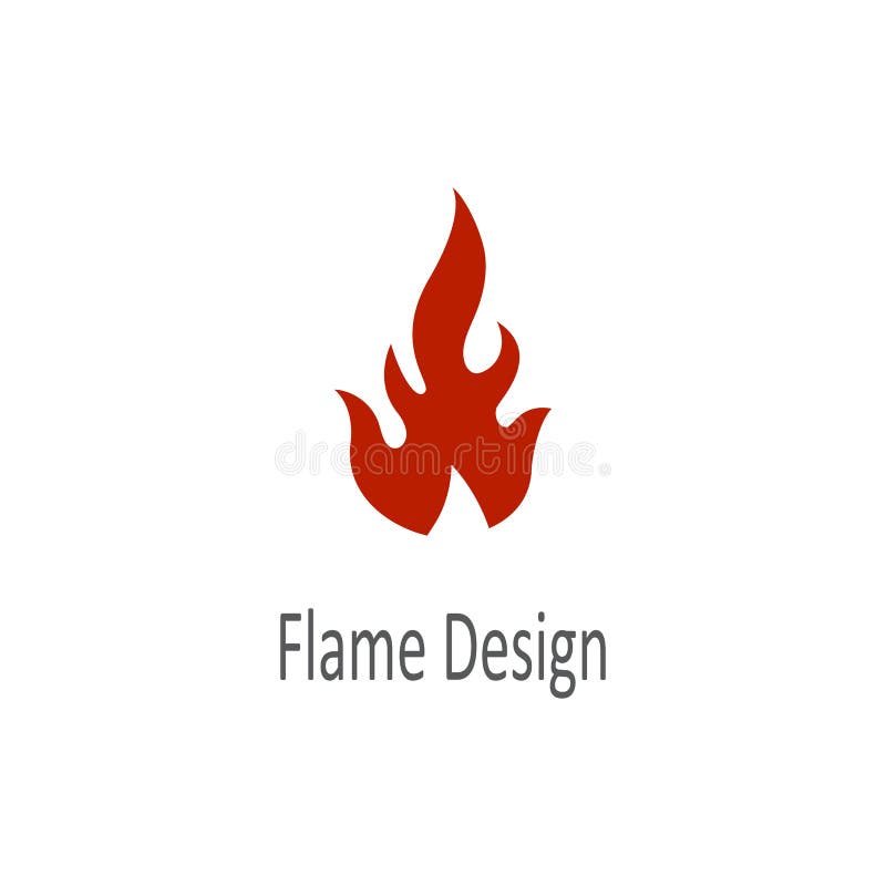 Fire Logo Modern Simple Gradient. Flame Logo Clean Simple Stock Vector ...