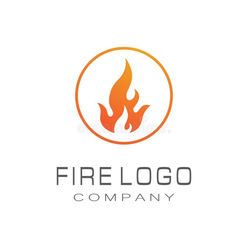 Fire Logo Modern Simple Gradient. Flame Logo Clean Simple Stock Vector ...
