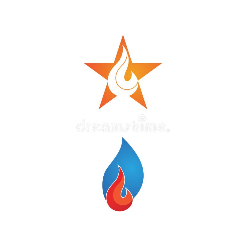 Fire Logo Modern Simple Gradient. Flame Logo Clean Simple Stock Vector ...