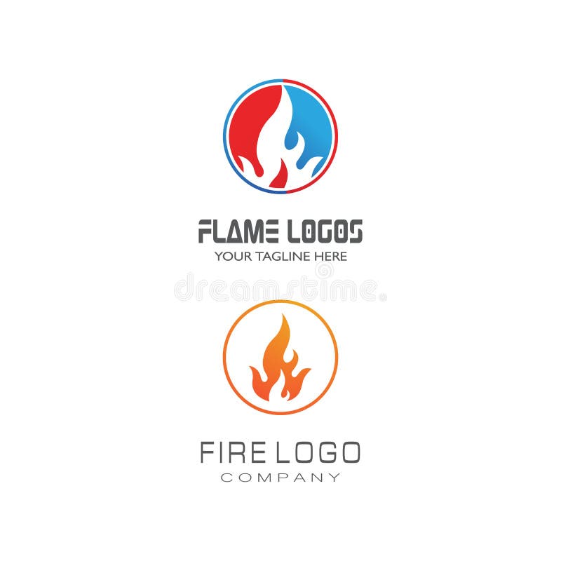 Fire Logo Modern Simple Gradient. Flame Logo Clean Simple Stock Vector ...
