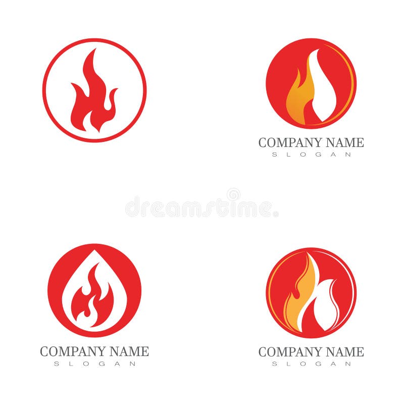 Fire Logo Modern Simple Gradient. Flame Logo Clean Simple Stock Vector ...