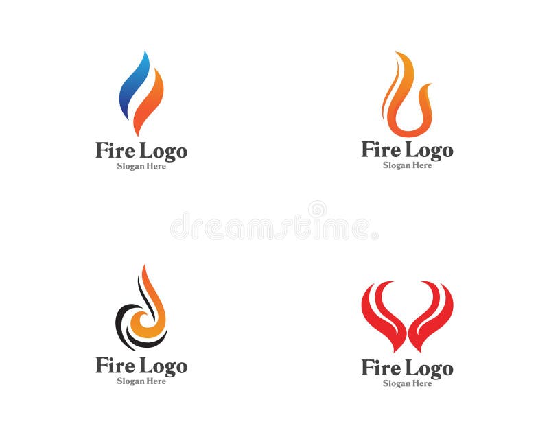 Fire Logo Symbol Gas and Oil Vector Stock Vector - Illustration of ...