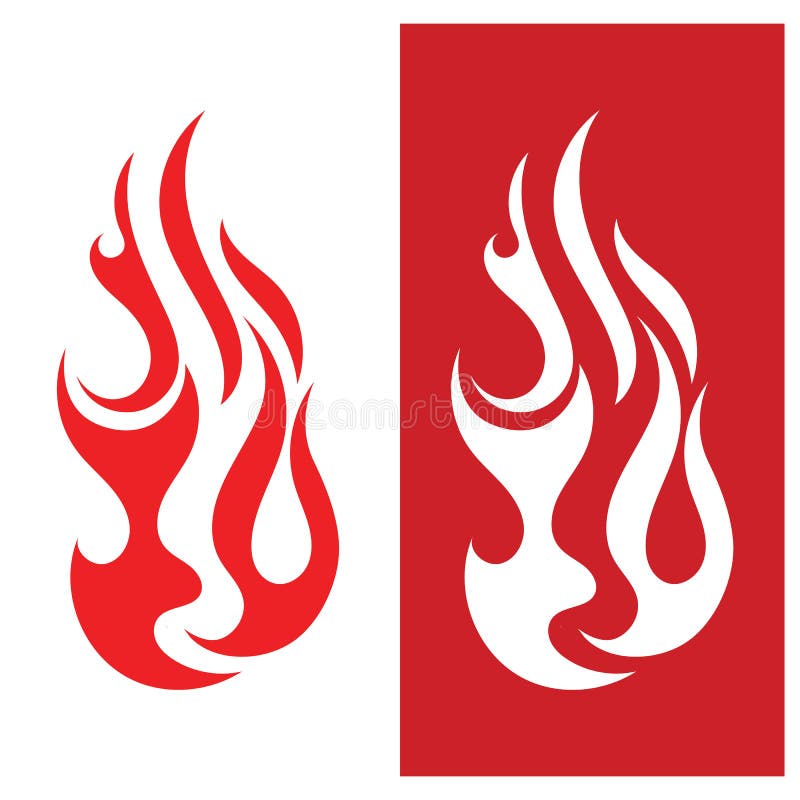 Fire Logo Template Flame Symbol Icon Vector Stock Vector - Illustration ...