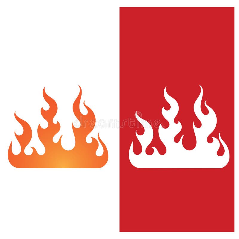 Fire Logo Template Flame Symbol Icon Vector Stock Vector - Illustration ...