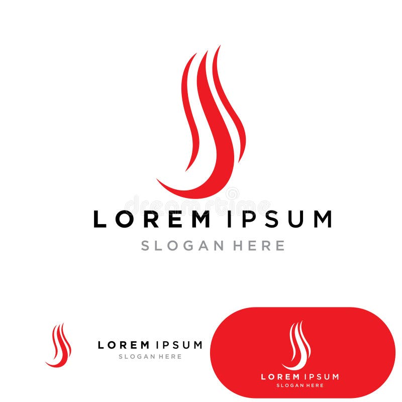 Fire Logo Template Flame Symbol Icon Vector Stock Vector - Illustration ...