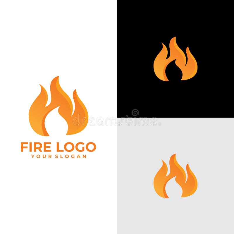 Fire Logo Vector Design Template Stock Vector - Illustration of ...