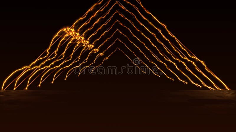 Fire Loop Animation. Wet Asphalt, Night View. Bright Reflection on the ...