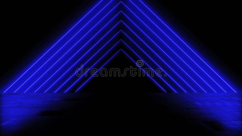 Fire Loop Animation. Wet Asphalt, Night View. Fiery Reflection on the ...